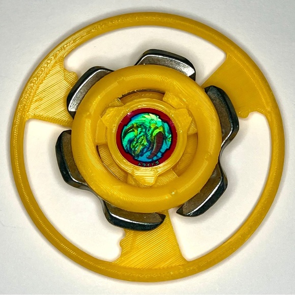 Handmade | Toys | Beyblade Cx Dark Trypio Dualspin 3d Print Pla ...
